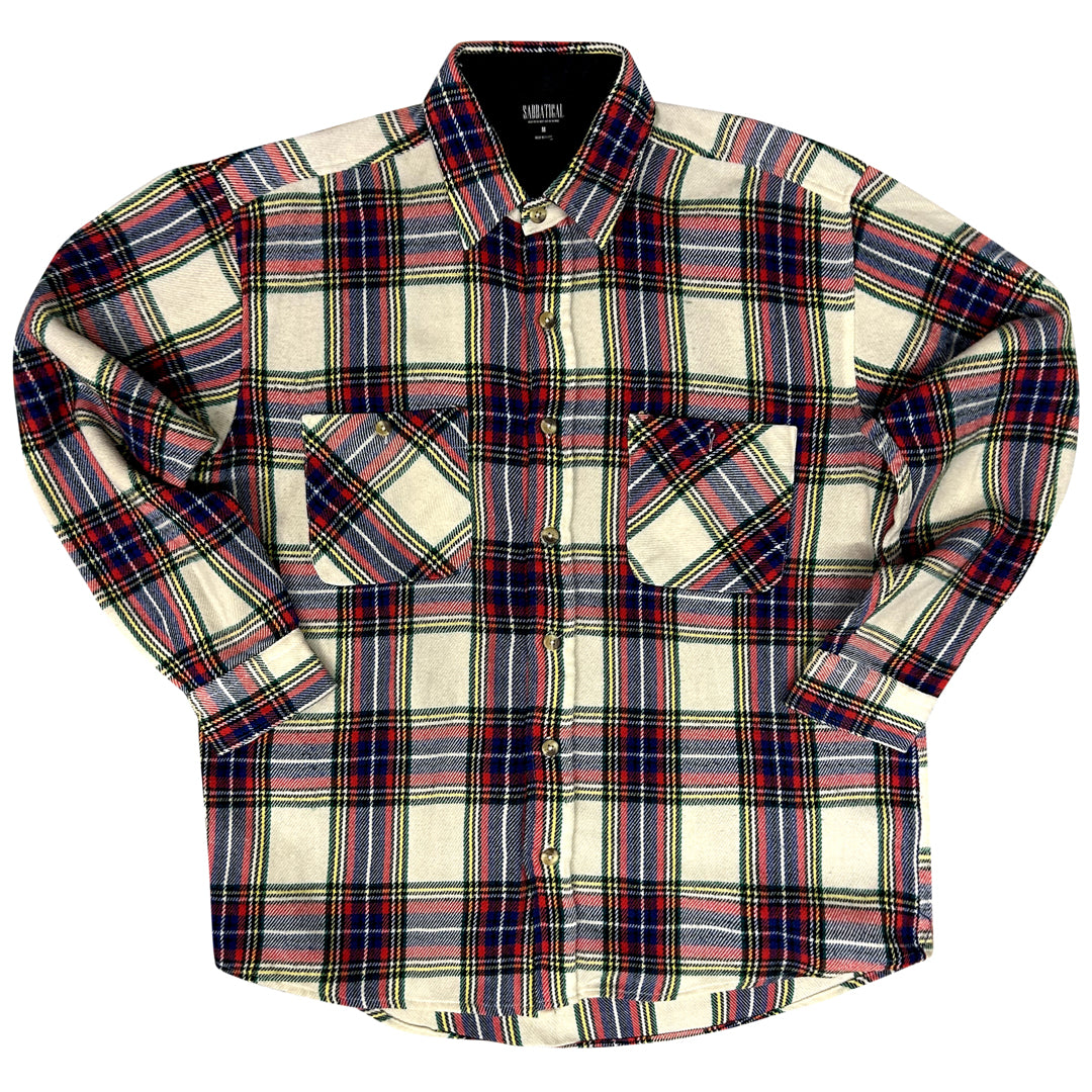 Sabbatical Recycle Program Flannel White Multi – Sabbatical Vintage